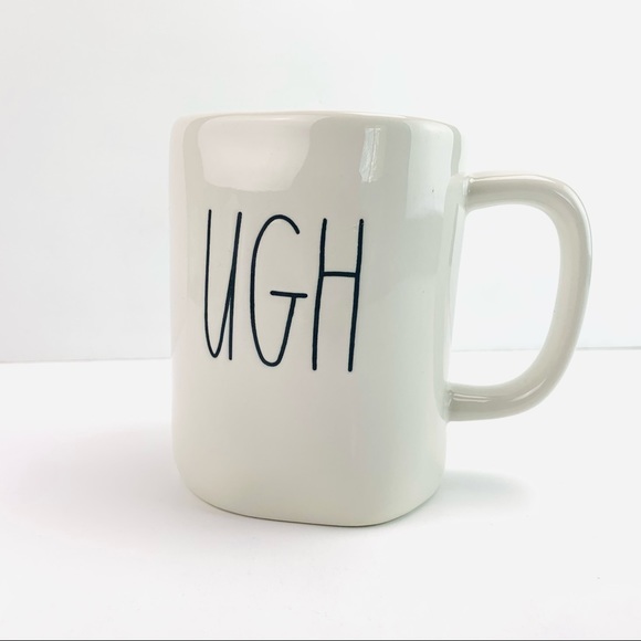 Rae Dunn | Dining | Rae Dunn Ugh Coffee Mug Cream White Black | Poshmark